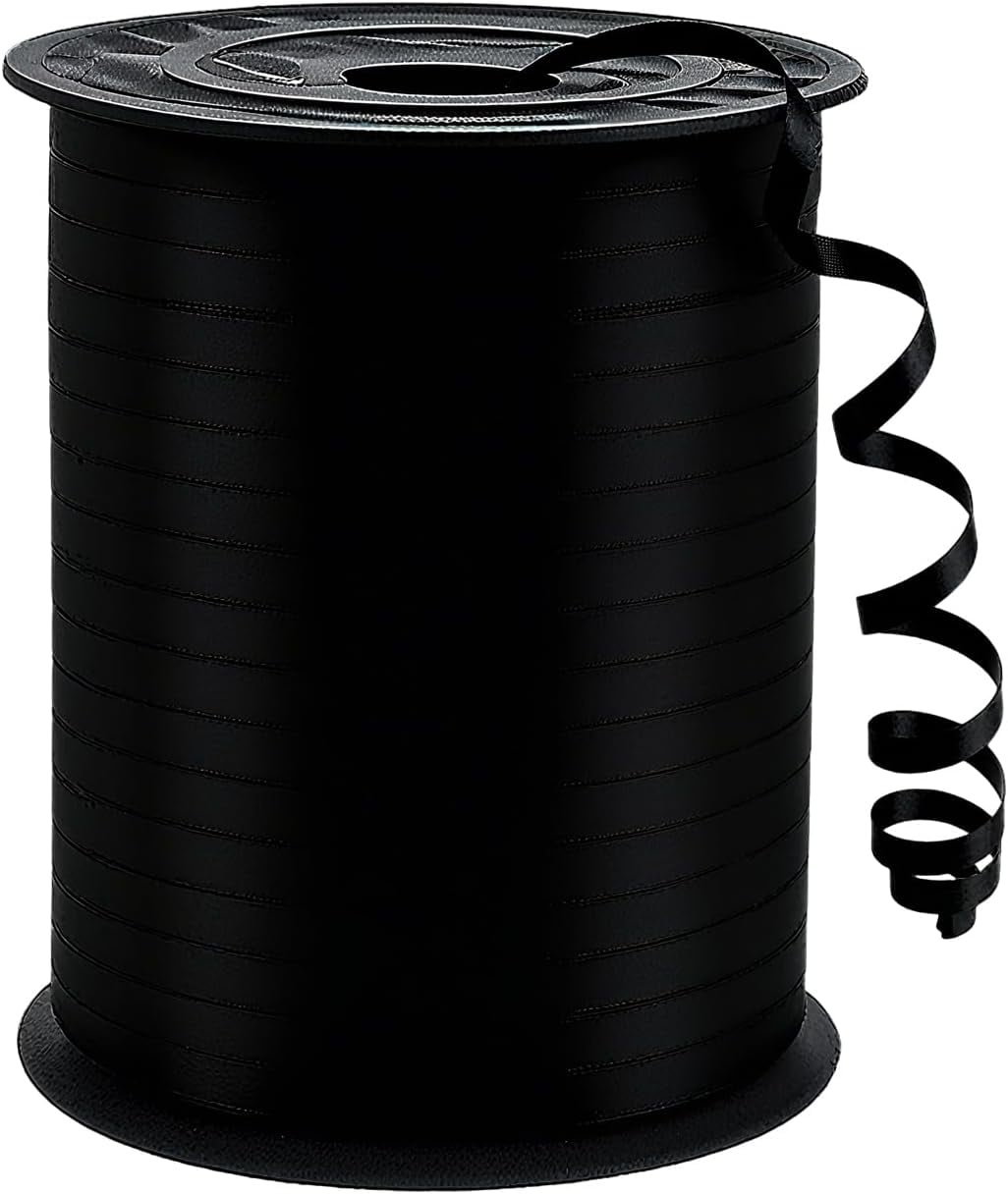 Black Curling Ribbon, 500 Yard Premium Black Curling Ribbons,Balloon ...