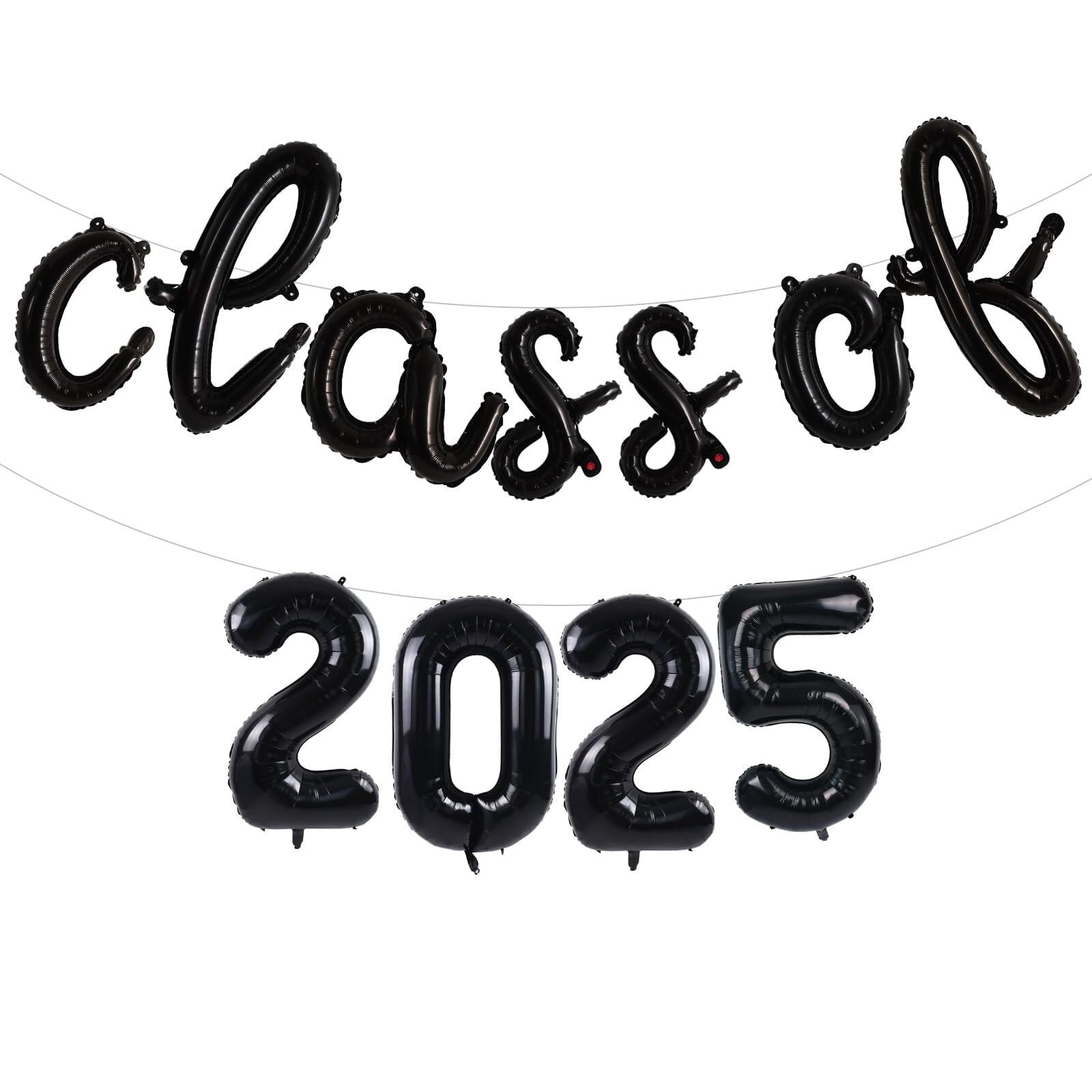 Black Cursive Class of 2025 Graduation Balloon Banners 2025 ...