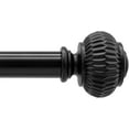 Black Curtain Rod 28-52 Inch - 1 Inch Diameter Adjustable Rod with ...