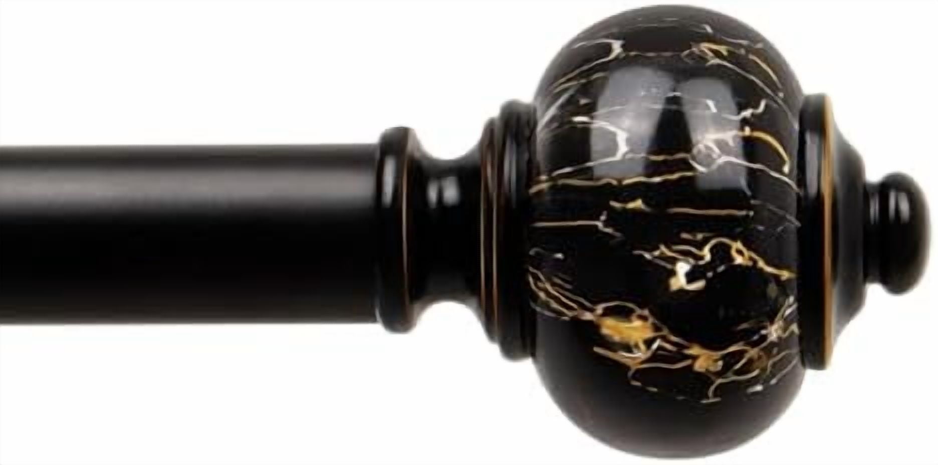Black Curtain Rod 32 to 58 Inches (2.6-4.8ft), 1 Inch Single Curtain ...