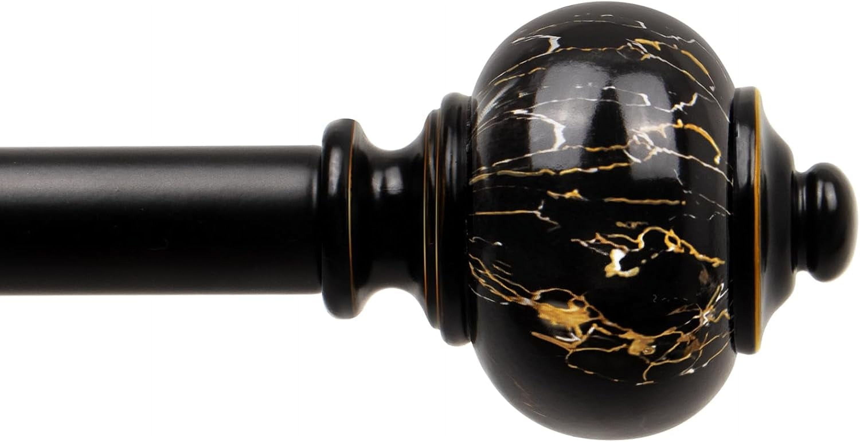 Black Curtain Rod 32 to 58 Inches (2.6-4.8ft), 1 Inch Single Curtain ...