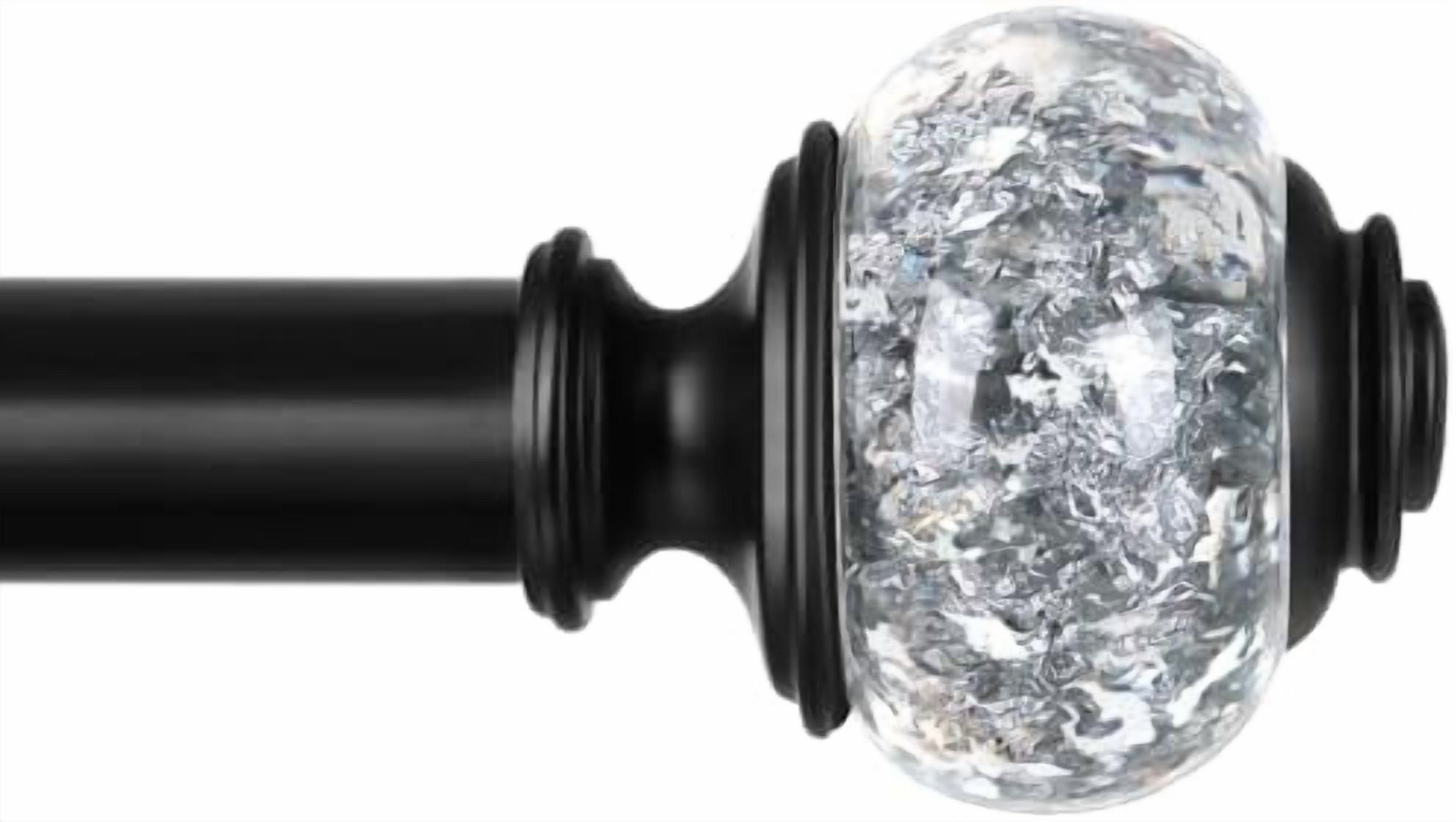 Black Curtain Rod, 7/8 inch Curtain Rods for Windows 48 to 84 Inch ...