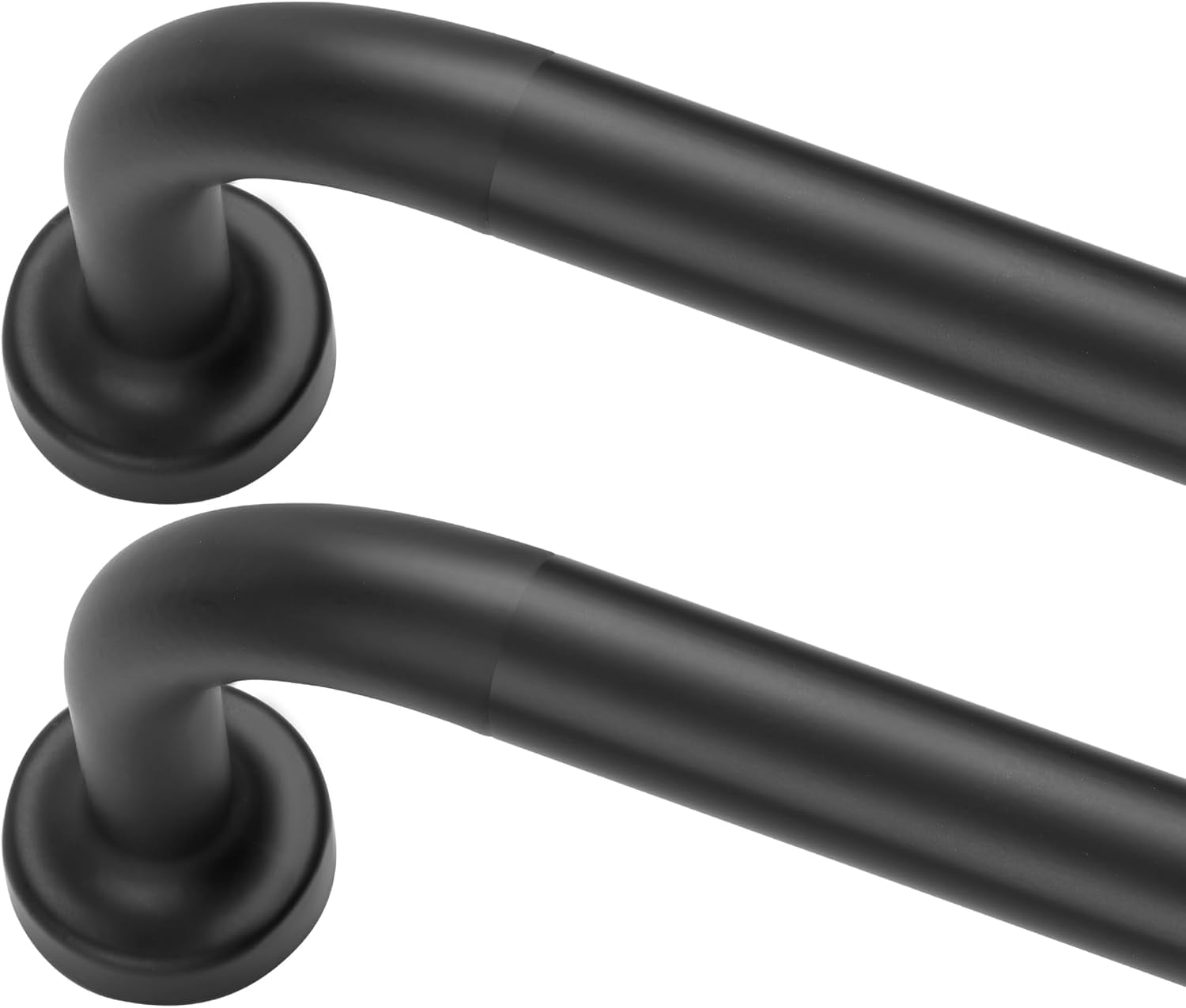 Black Curtain Rods 2 Pack,1 Inch Disc Curtain Rods for Windows 66 to ...