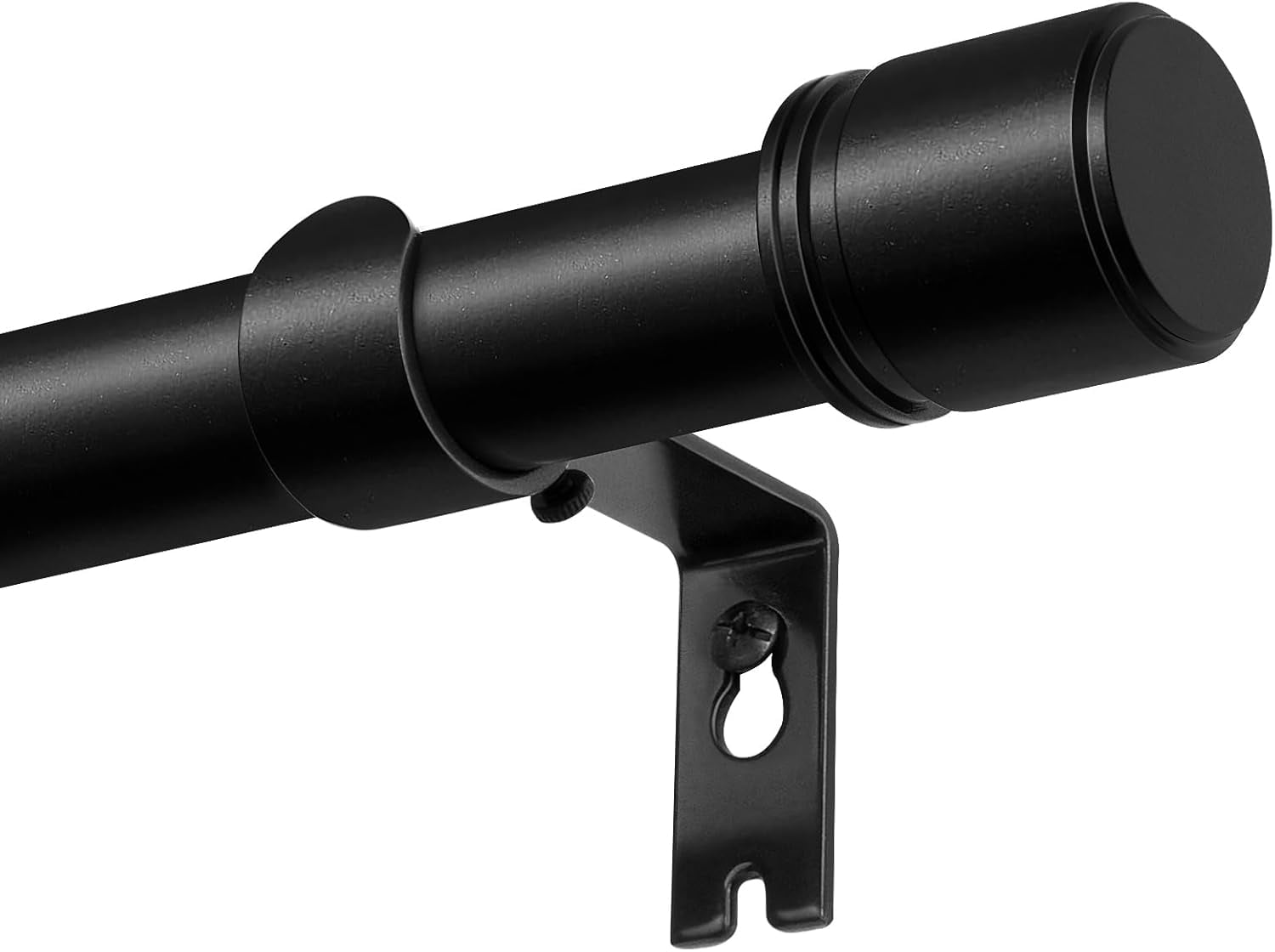 Black Curtain Rods 32 to 144 Inches, 1 Inch Heavy Duty Curtain Rods for ...