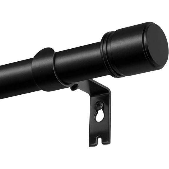 Black Curtain Rods 32 to 144 Inches, 1 Inch Heavy Duty Curtain Rods for ...