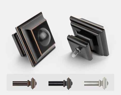 Black Curtain Rods for Windows 72 to 144 Inch, 1 Inch Heavy Duty Long ...