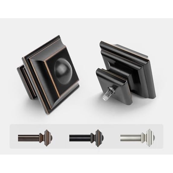 Black Curtain Rods for Windows 72 to 144 Inch, 1 Inch Heavy Duty Long ...