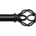 Black Curtain Rods for Windows 72 to 144 Inch, Decorative Extra Long ...
