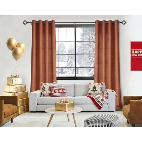 Black Curtain Rods for Windows 72 to 144 Inches (6-12ft), 1 Inch Heavy ...