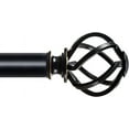 Black Curtain Rods for Windows 72 to 144 Inches (6-12ft), 1 Inch Heavy ...
