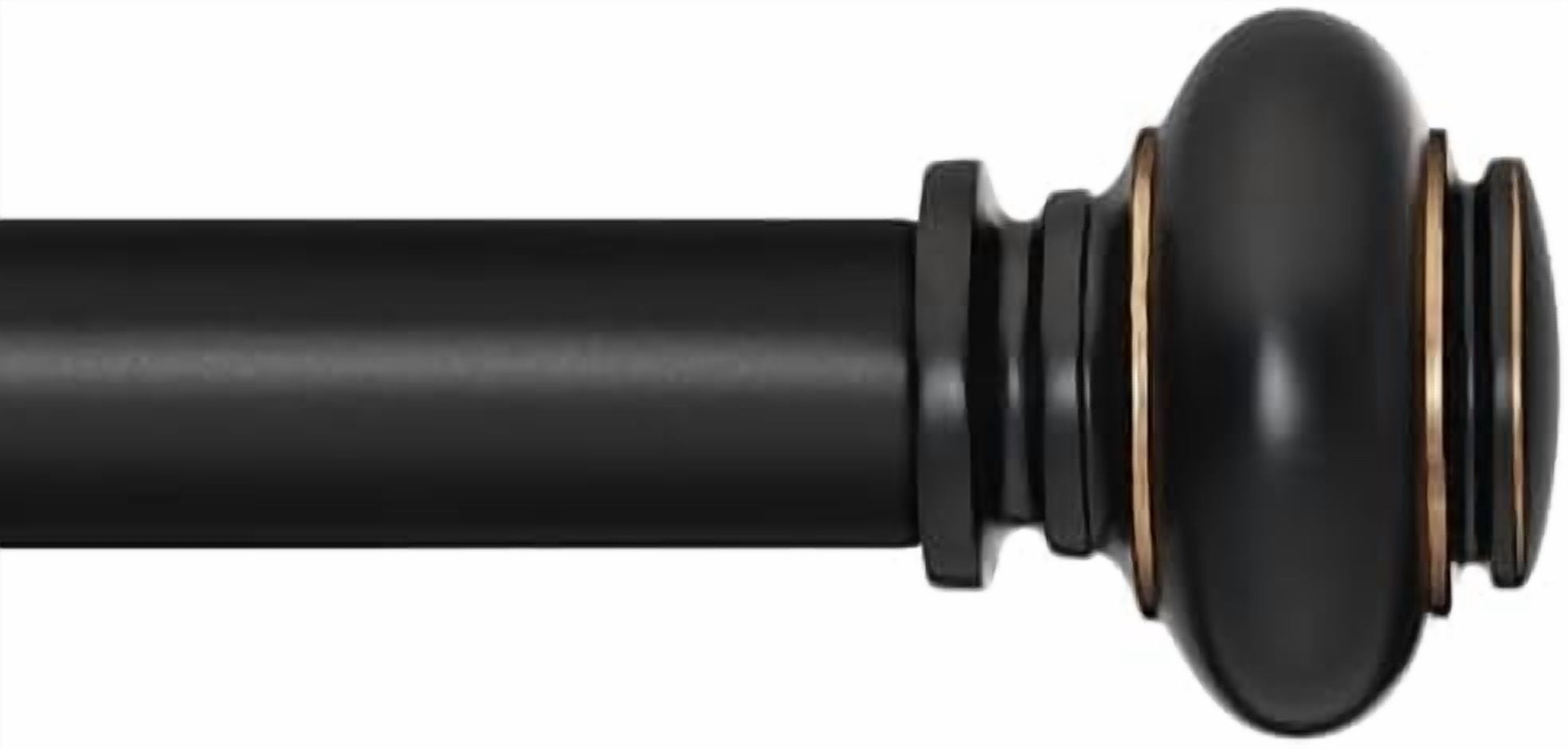 Black Curtain Rods for Windows 72 to 144 Inches Adjustable Decorative 1 ...