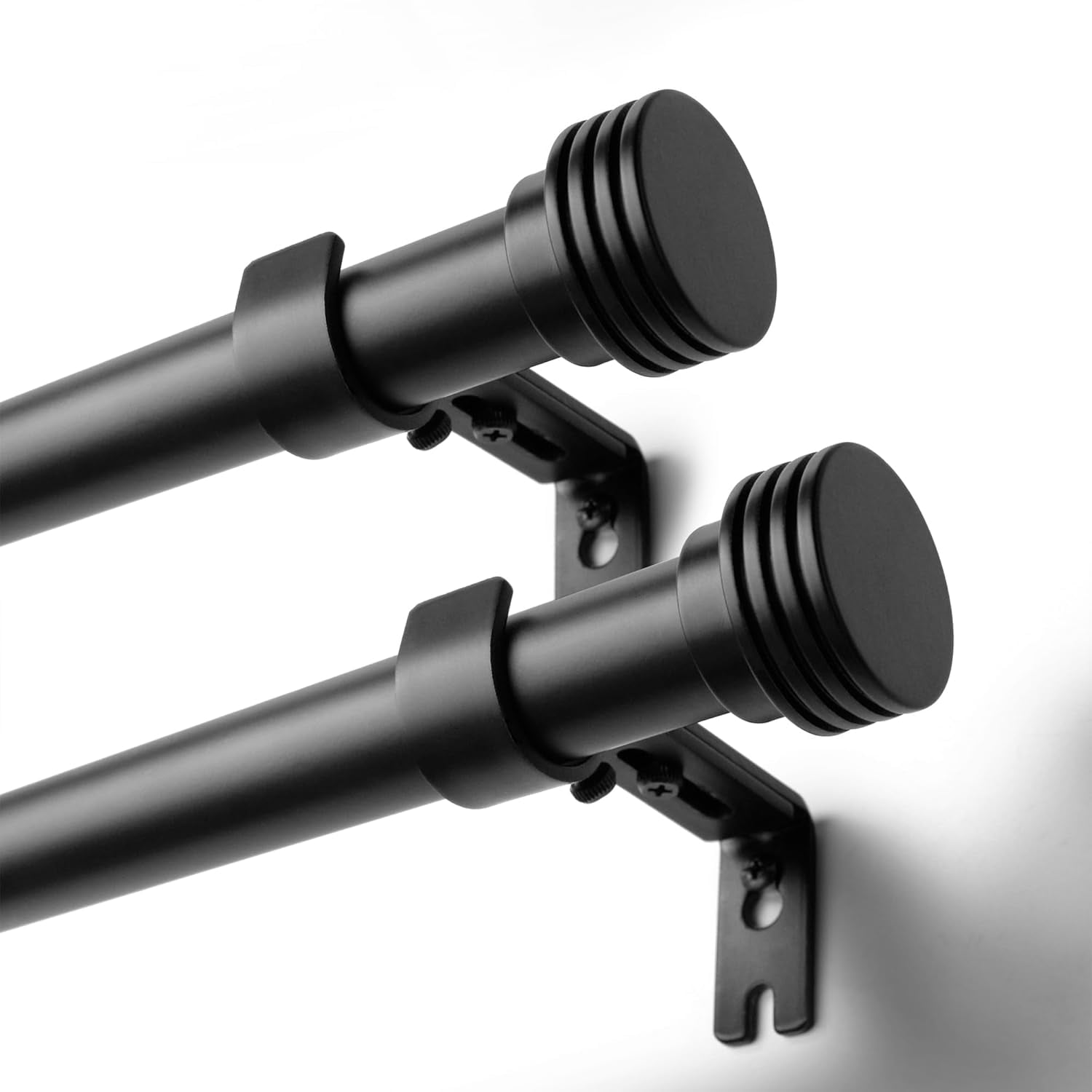 Black Curtain Rods for Windows 16-144", 1 Inch Heavy Duty Curtain Rods ...