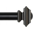 Black Curtain Rods for Windows 72 to 144 Inch, 1 Inch Heavy Duty Long ...