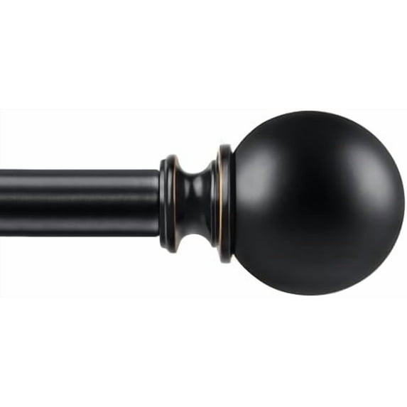 Black Curtain Rods for Windows 72 to 144 Inches (6-12ft), Long Heavy ...