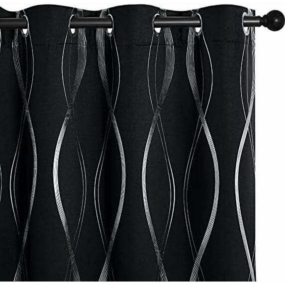 Black Out Curtains for Small Window, 2 Panels, 42 inches Wide by 48 ...