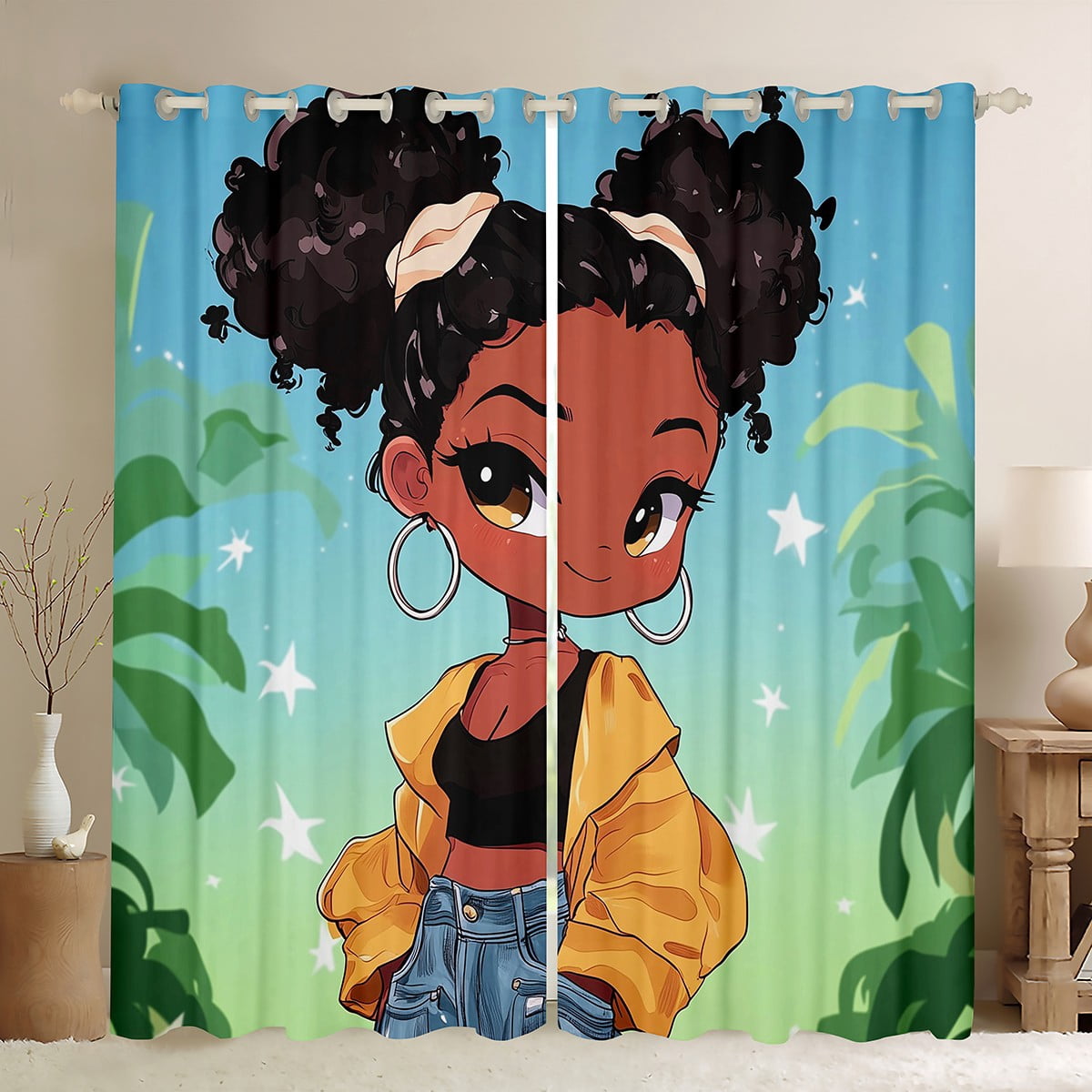 Japanese Anime Curtains,Japanese Style Kawaii Curtains Room Decor ...