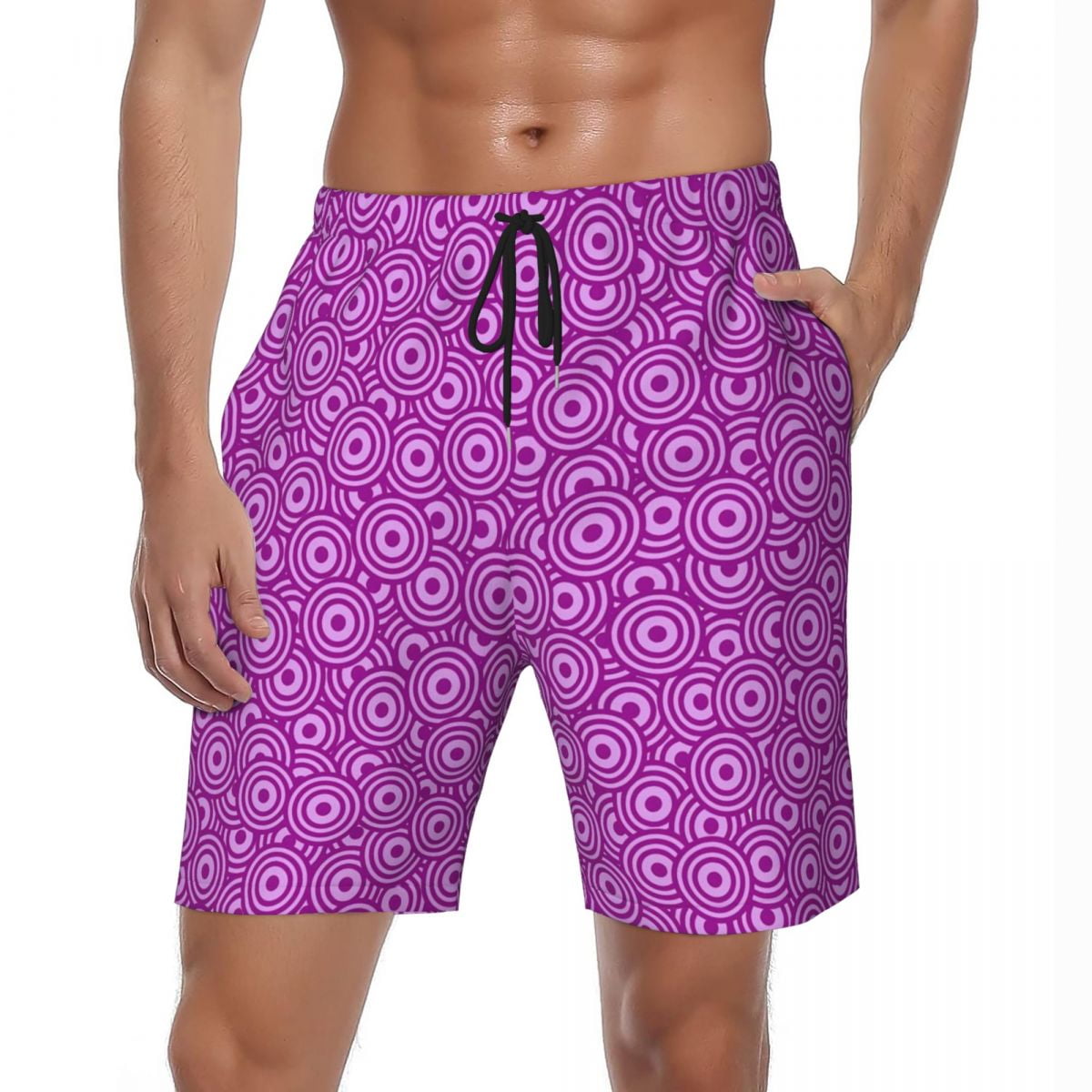 Black Curve Board Shorts Summer Swirl Lines Sports Surf Board Short ...