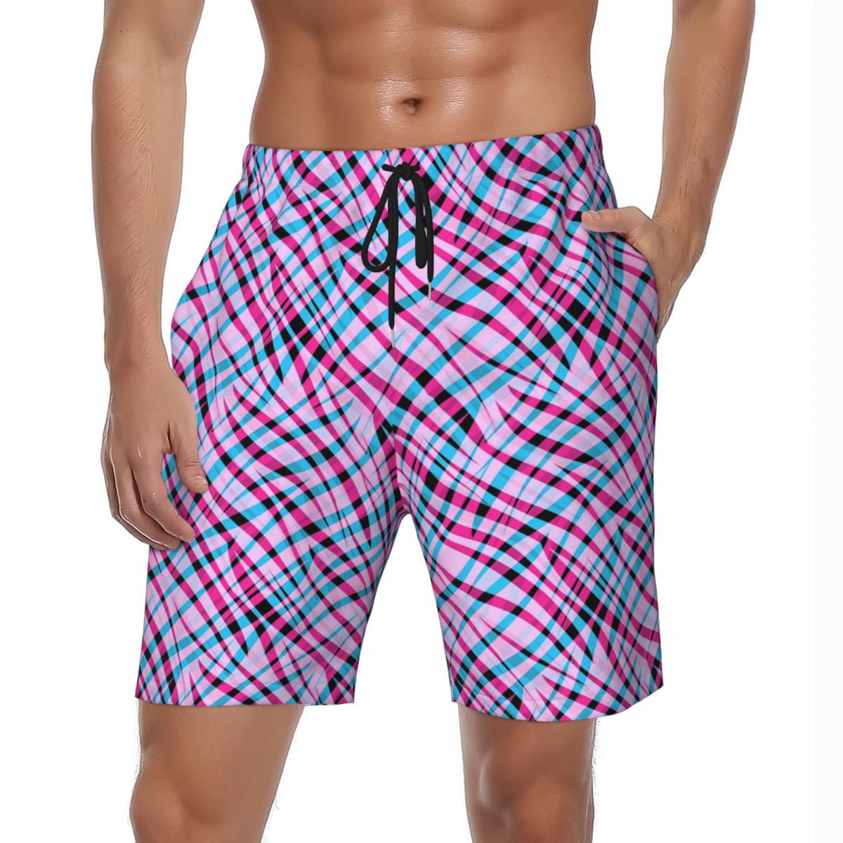 Black Curve Board Shorts Summer Swirl Lines Sports Surf Board Short ...