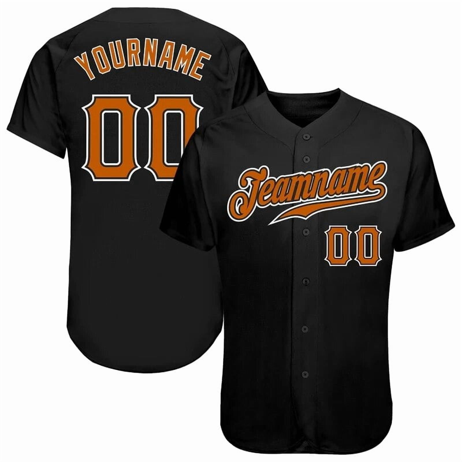 Black Custom Baseball Jersey Men and Women Section Shirt 3D Printed ...