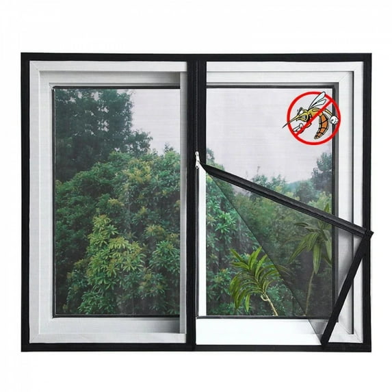 Black, Customized size，Window mesh with zipper Self-adhesive zipper ...