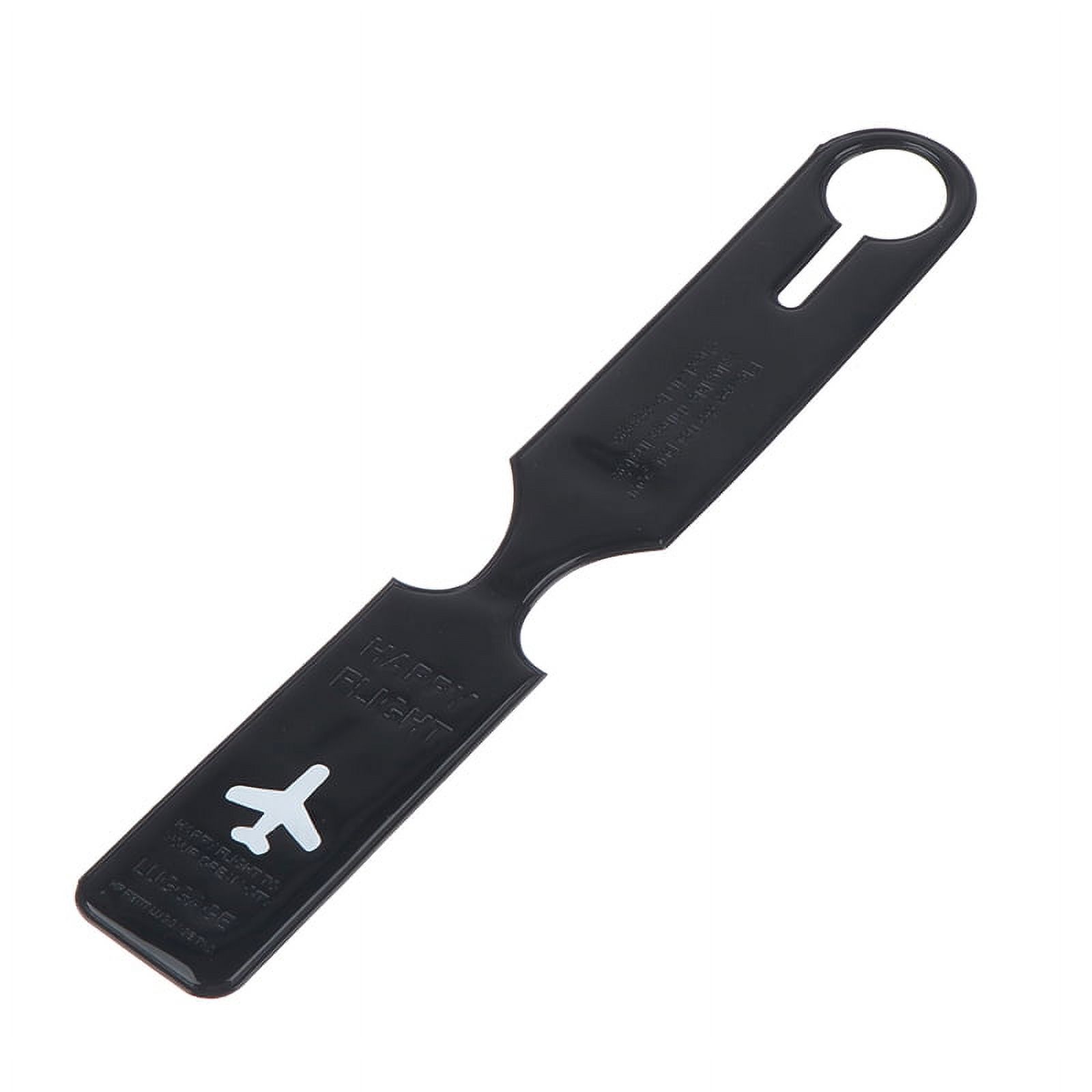 (Black) Cute Luggage Label Straps Suitcase Id Name Address Identify ...