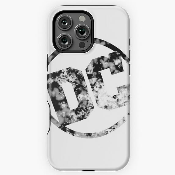 Black DC Logo Inspired Minimal Silhouette Art iPhone Case 17 16 15 14 ...