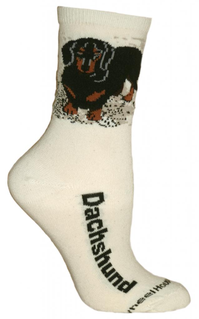 Black Dachshund Natural Color Cotton Ladies Socks (6 Pack) - Walmart.com