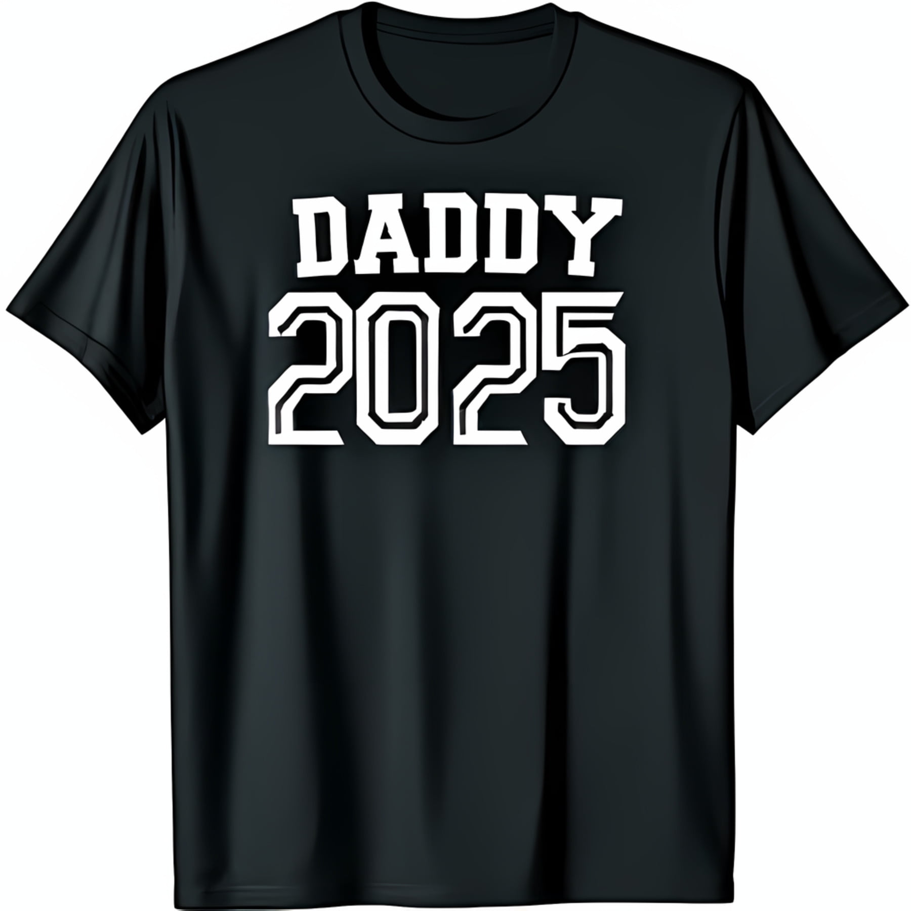 Black Daddy 2025 T-Shirt for Men Bold Blocky Text Classic Tee - Walmart.com