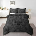 Black Damask Bedding Comforter Sets Antique Victorian Baroque Comforter ...