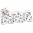 Black Dandelion Hallway Runner Rug 2x6 Washable Non Slip Kitchen Runner ...