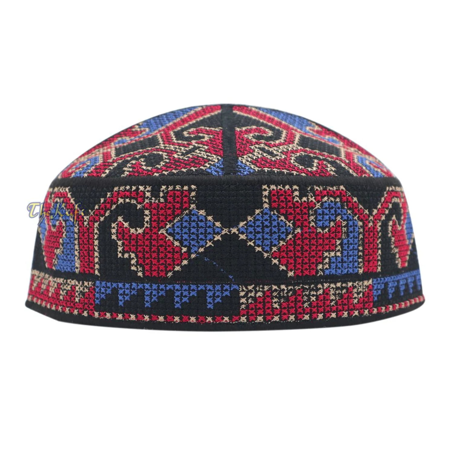 Black, Dark Red, Blue, Light Brown Haji Alay Motif Embroidery Pakistani ...
