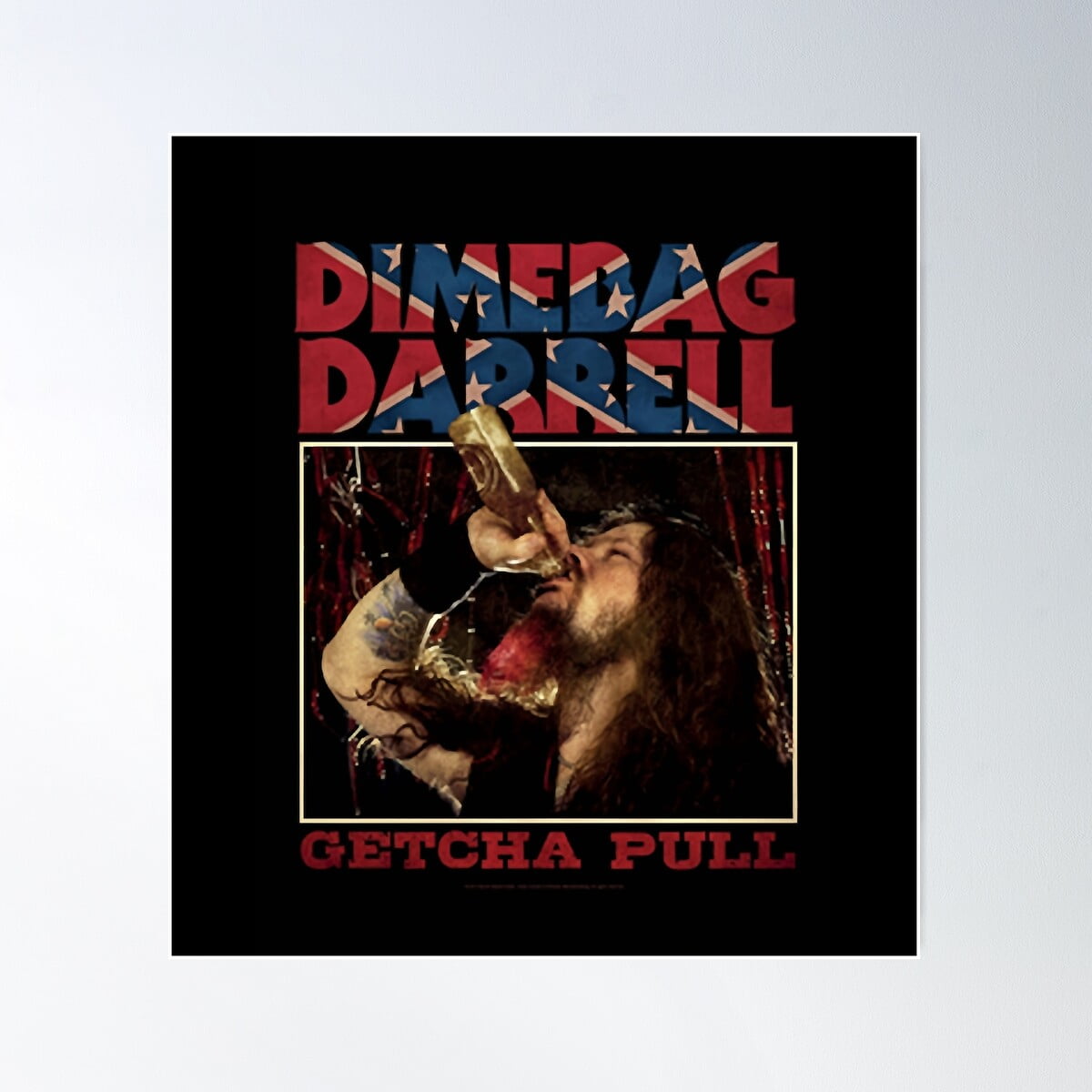 Black Darrell Drink Wine Getcha Pull Classic Poster Wall Art, Modern Wall Decor For Living Room ...