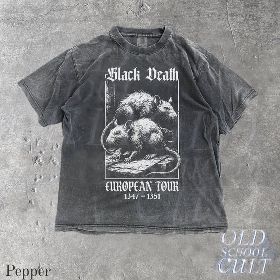 Black Death European Tour 1347- 1351 Vintage Graphic Shirts, Retro ...