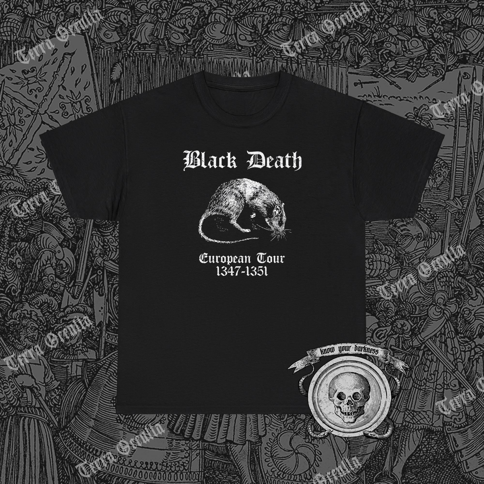 Black Death European Tour Shirt, Plague Rat, Middle Ages, Dark Humor ...
