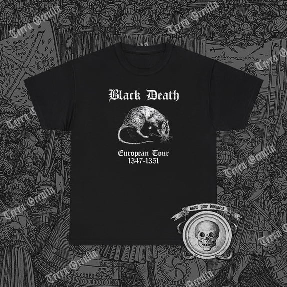 Black Death European Tour Shirt, Plague Rat, Middle Ages, Dark Humor ...