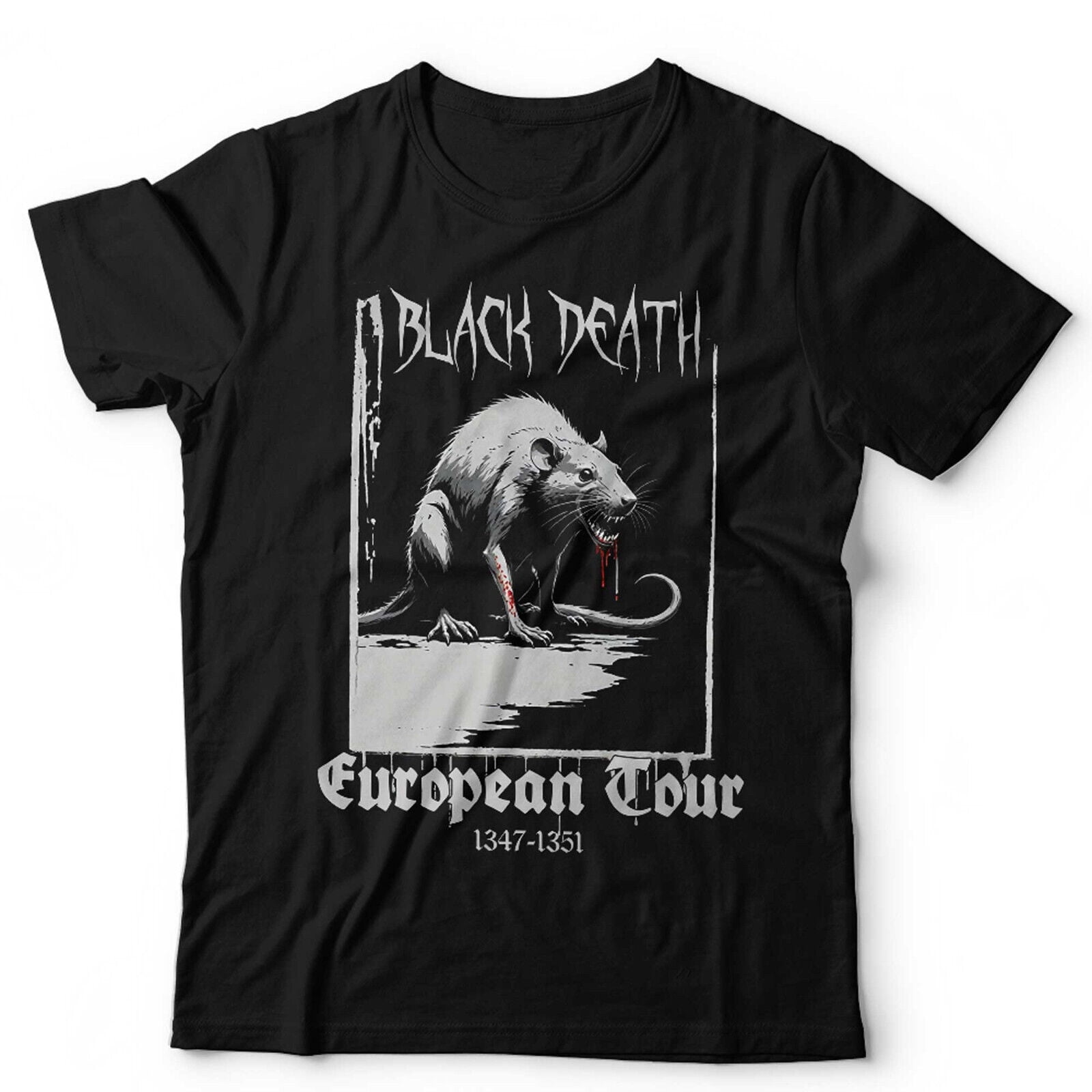 Black Death European Tour Tshirt Unisex Plague Rat Gothic Medieval Dark ...