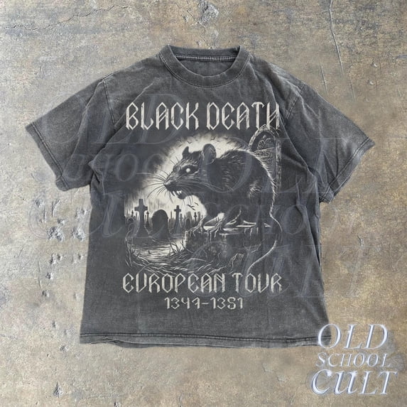 Black Death European Tour Vintage Graphic T-Shirts, Retro Gothic ...