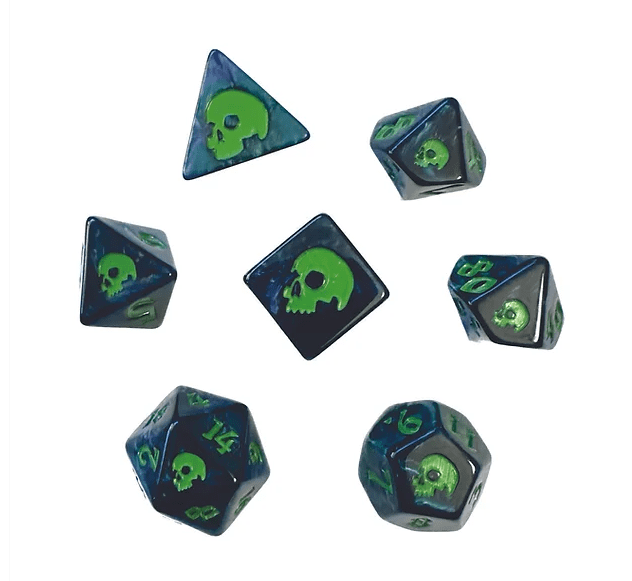 Black Death (Greenskull) | Dnd Dice Set | Dungeons & Dragons | Pirate ...
