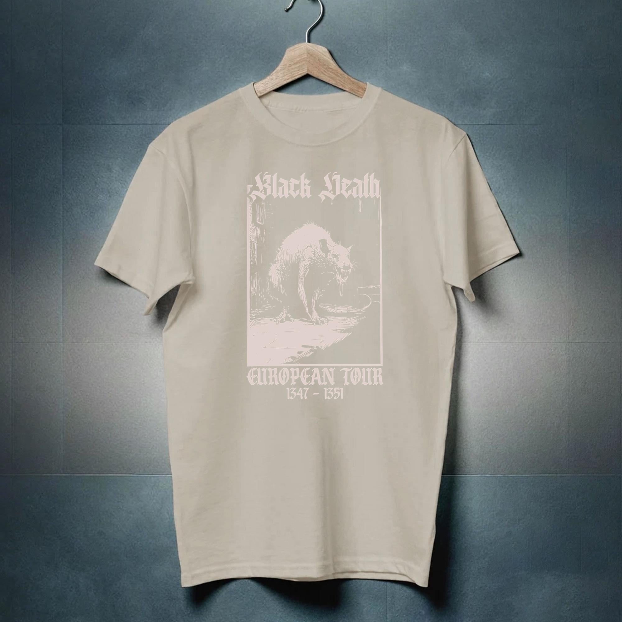 Black Death T-Shirt Medieval Rat Shirt Gothic Grunge Clothing Horror ...