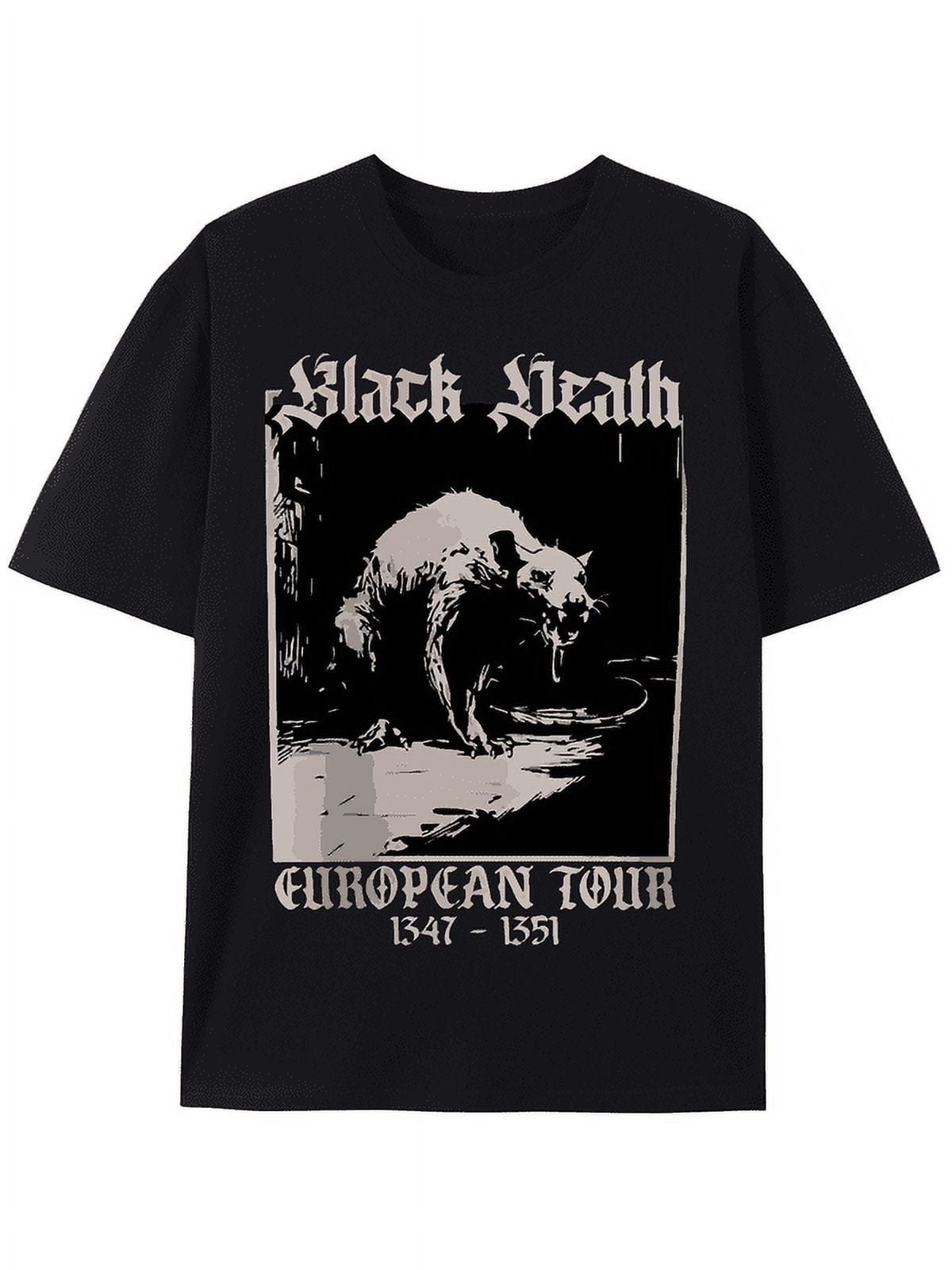 Black Death T-Shirt Medieval Rat Shirt Gothic Grunge Clothing Horror ...