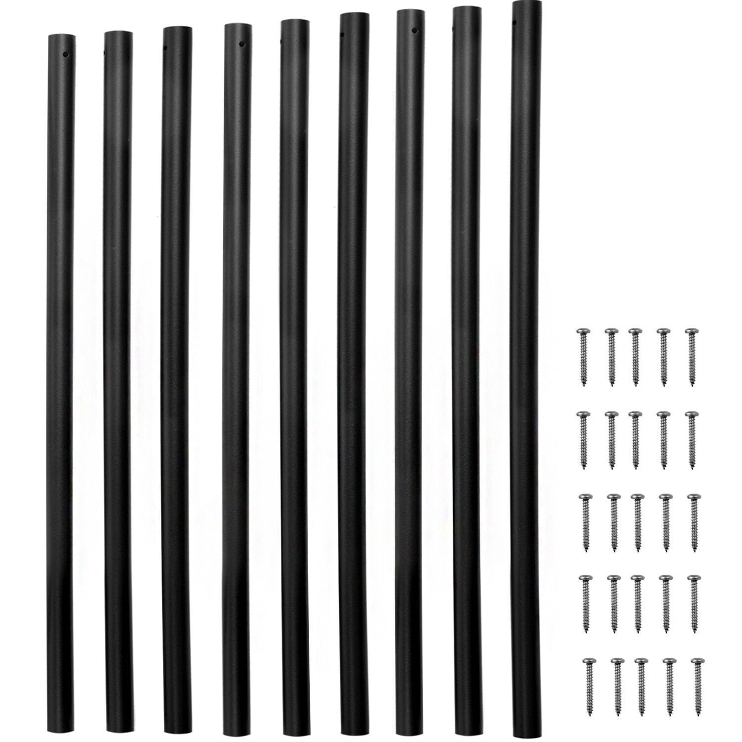 Black Deck Balusters Metal Deck Spindles 26 inch Aluminum Alloy Railing ...