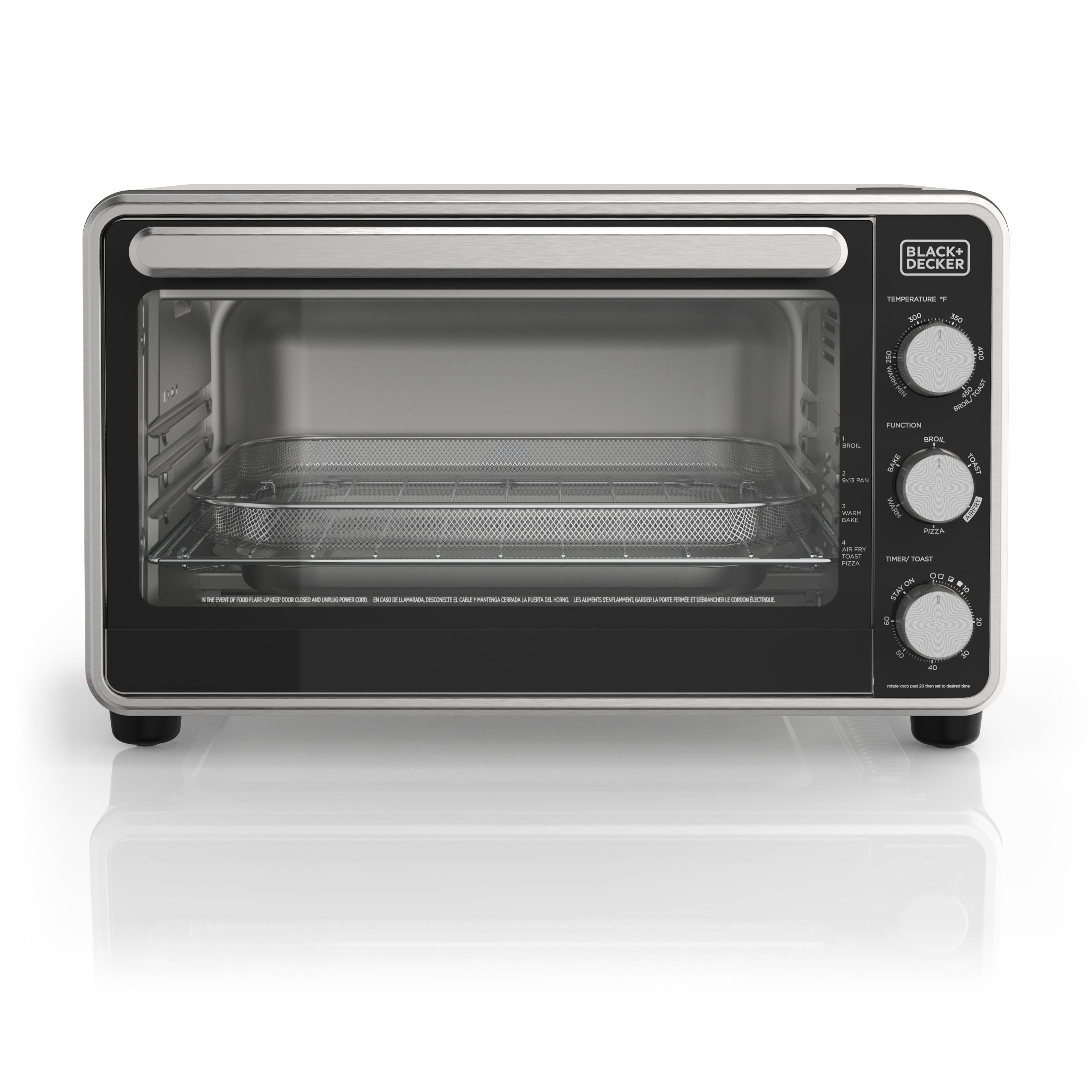 Black + Decker Crisp 'N Bake PRO 6-Slice Air Fryer Toaster Oven with ...