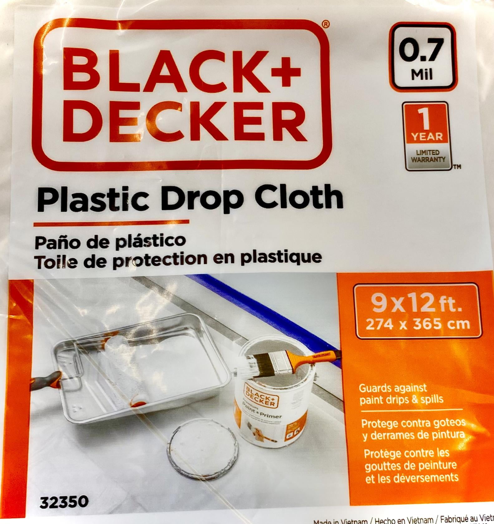 Black+Decker 9' x 12' Drop Cloth 0.7mil - Walmart.com