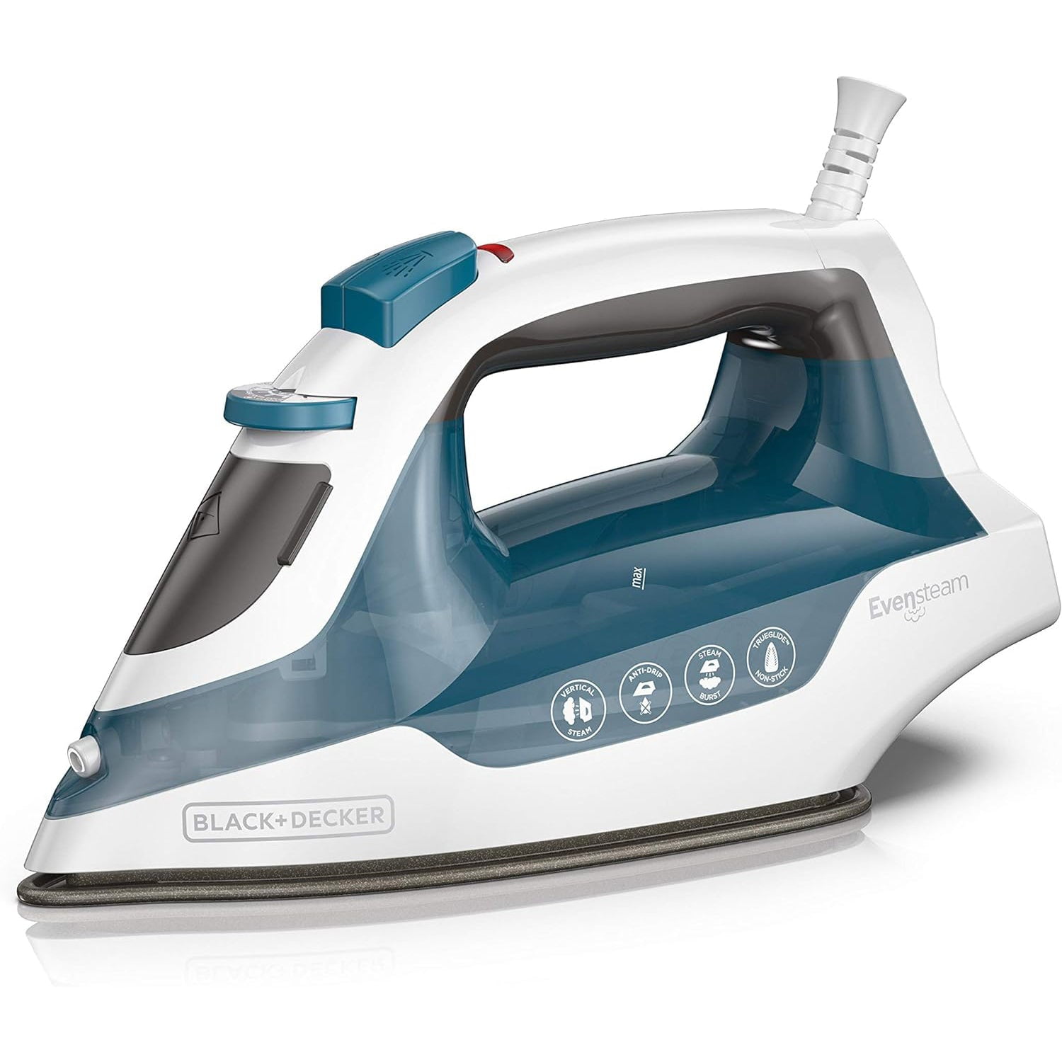 Black + Decker - Easy Steam Electric Iron with Non-Stick Soleplate ...