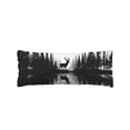 Black Deer Forest Body Pillow Cover 20 x 54 Inch Decorative Pillow ...