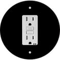 Black Design - Round Light Switch Plate Cover - GFI - Walmart.com