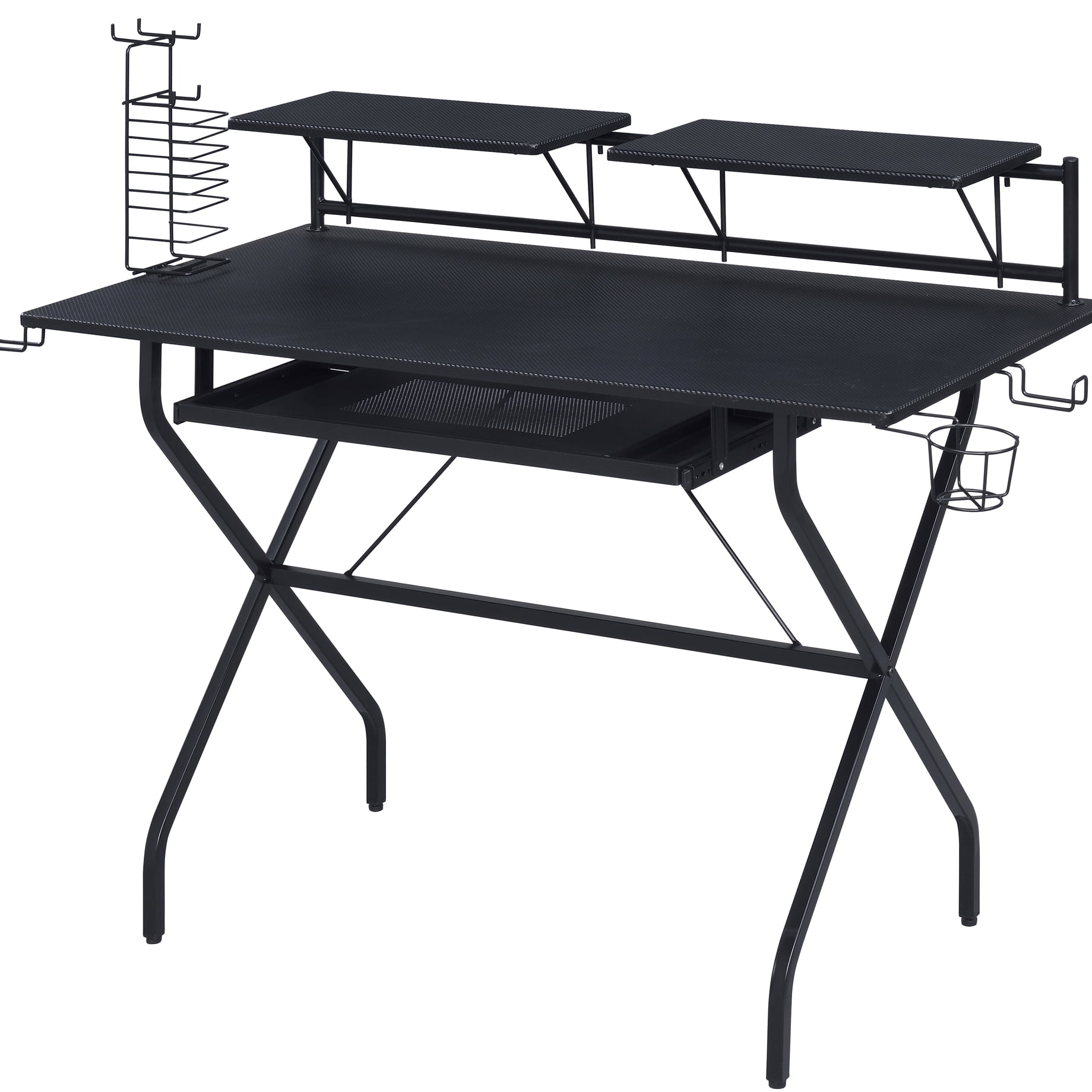 Black Desk With Keyboard Tray, Ample Space For Efficient Work And ...