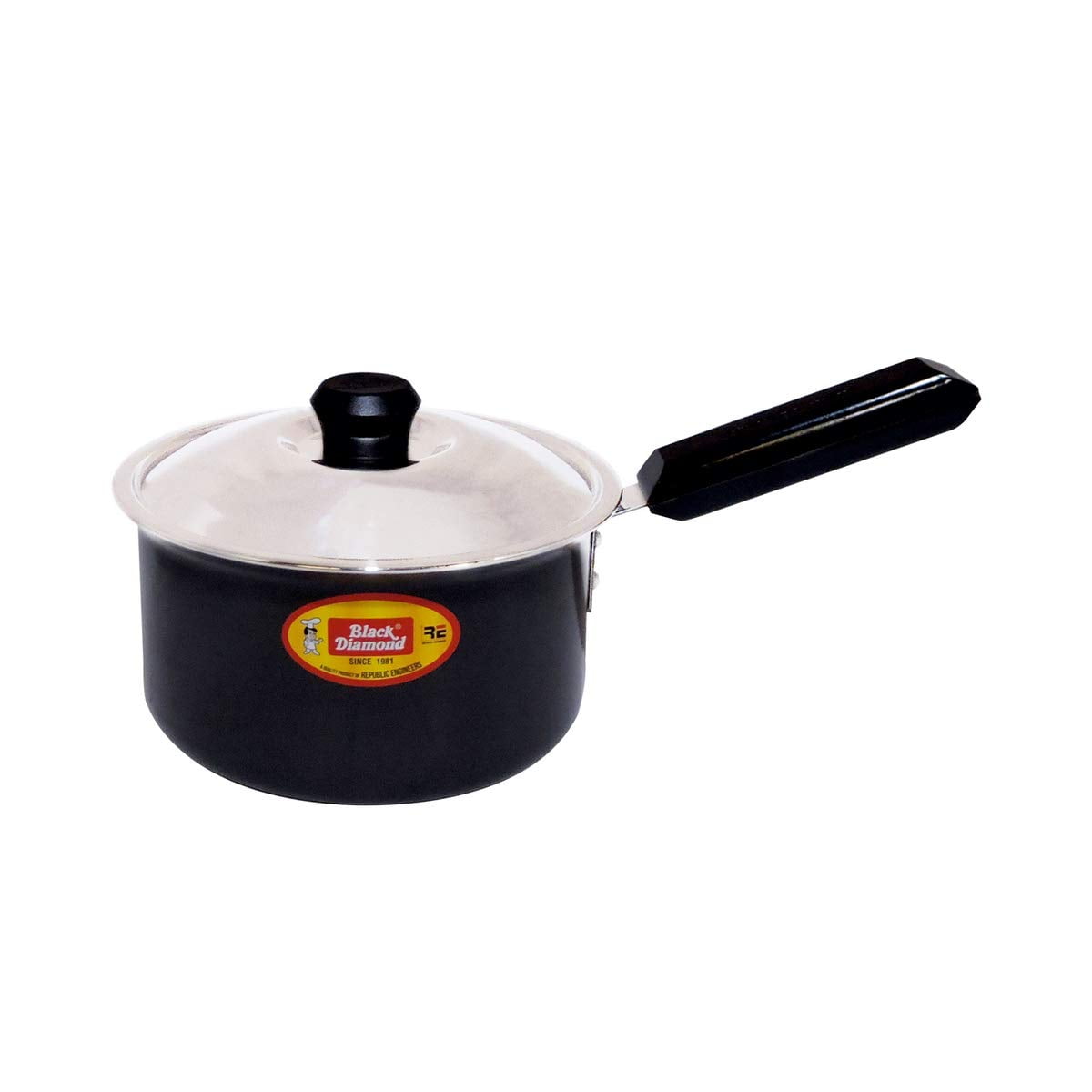 Black Diamond 36 MM Hard Anodised Boil Pan with SS Lid 28Litre ...