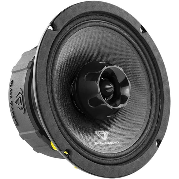 Black Diamond 6.5" 450W 4-Ohm Mid-Range Speaker with Integrated Bullet ...