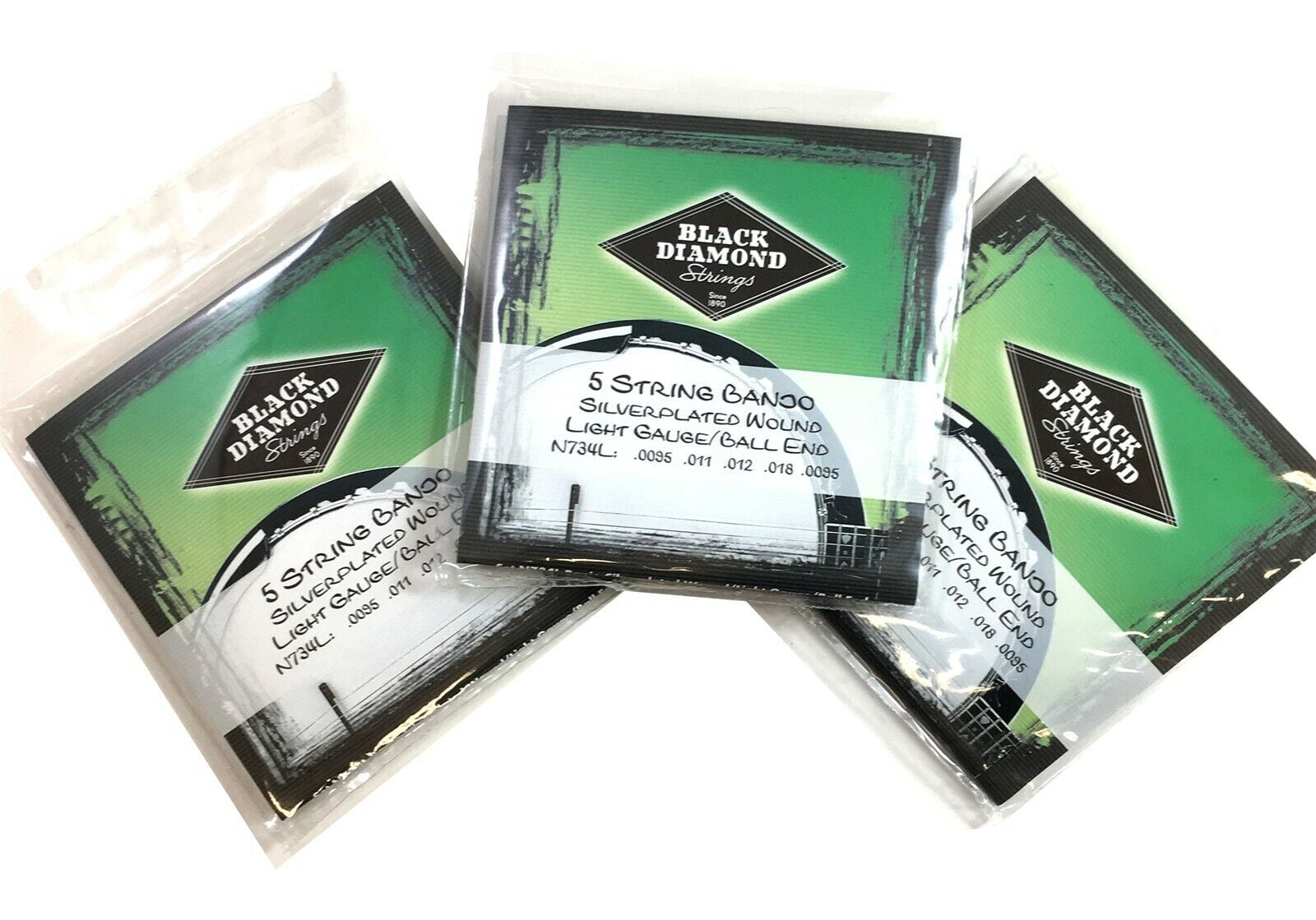 Black Diamond Banjo Strings 3-Pack 5-String Light Ball End - Walmart.com